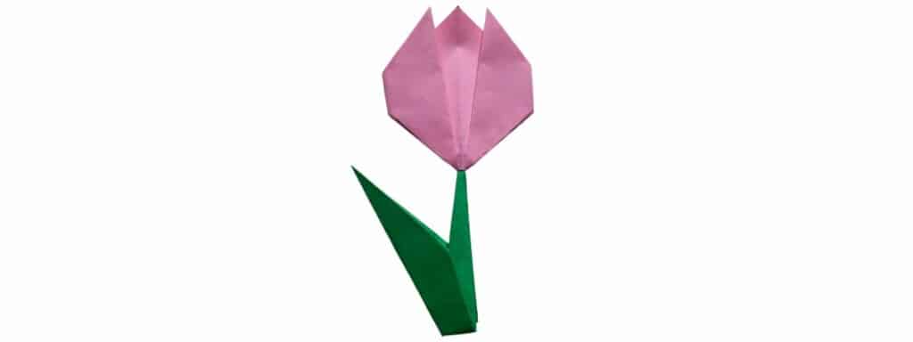 How to Make An Easy Origami Tulip | The Daily Dabble